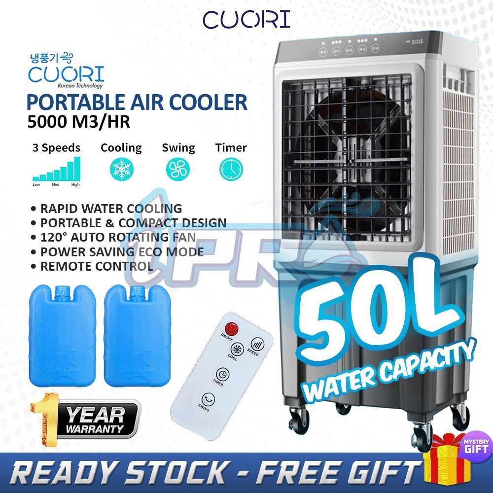 CUORI Portable Air Cooler 40L / 50L Water Tank Powerful Aircond Max ...