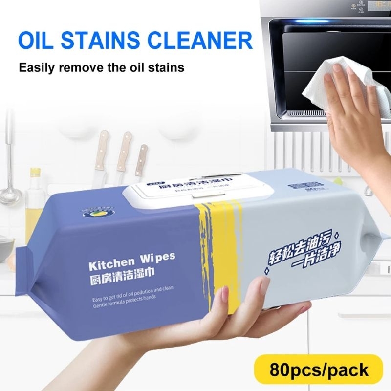 80PCS KITCHEN WIPE SHEETS WET WIPES NO DECONTAMINATION AND TISSUE ...