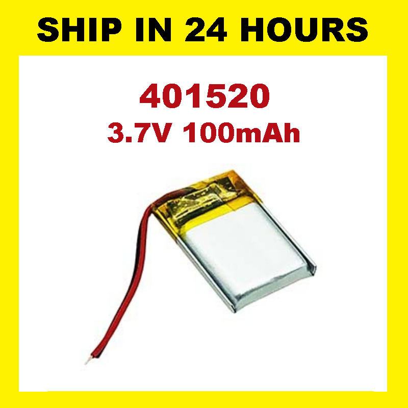 401520 Lithium Polymer Li-Po li ion Rechargeable Battery 3.7V 100mAh ...