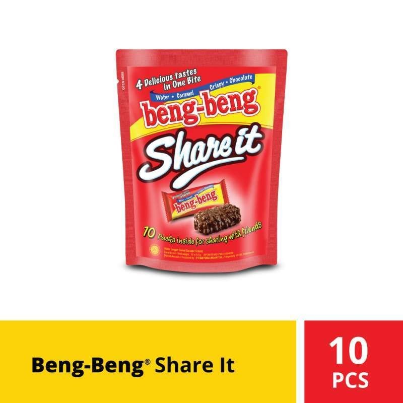 Mayora Share It Beng Beng Caramel Coklat (95g) 10 Mini Packs Rice ...