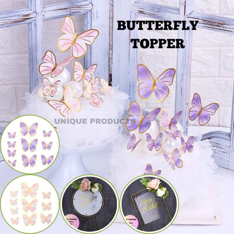 Ins Butterfly Cake Topper INS TOPPER Rama-Rama KEK HIASAN Birthday ...