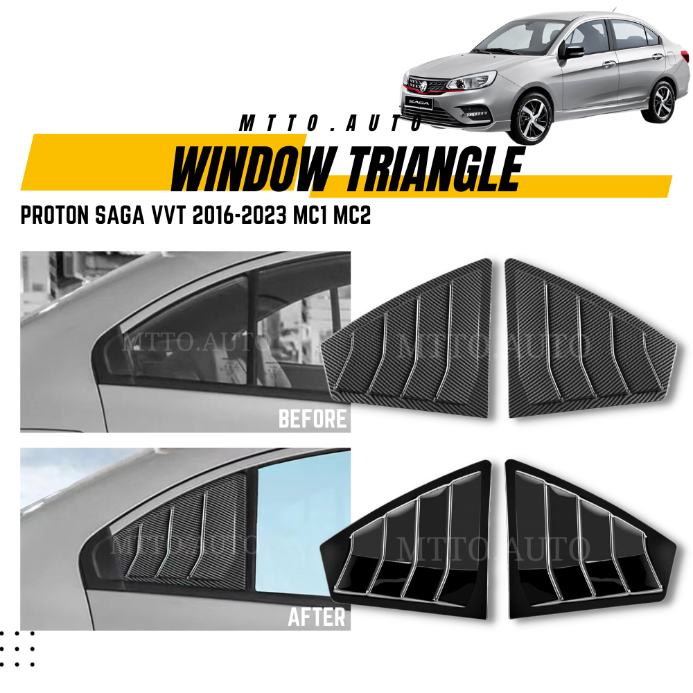 MTTO Proton Saga VVT 2016-2023 MC1 MC2 Exterior Car 2 Pcs Rear Window ...