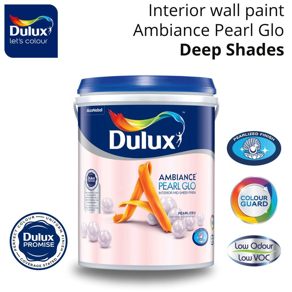 Dulux Ambiance Pearl Glo Premium Interior Wall Paint Mid Sheen Finish ...