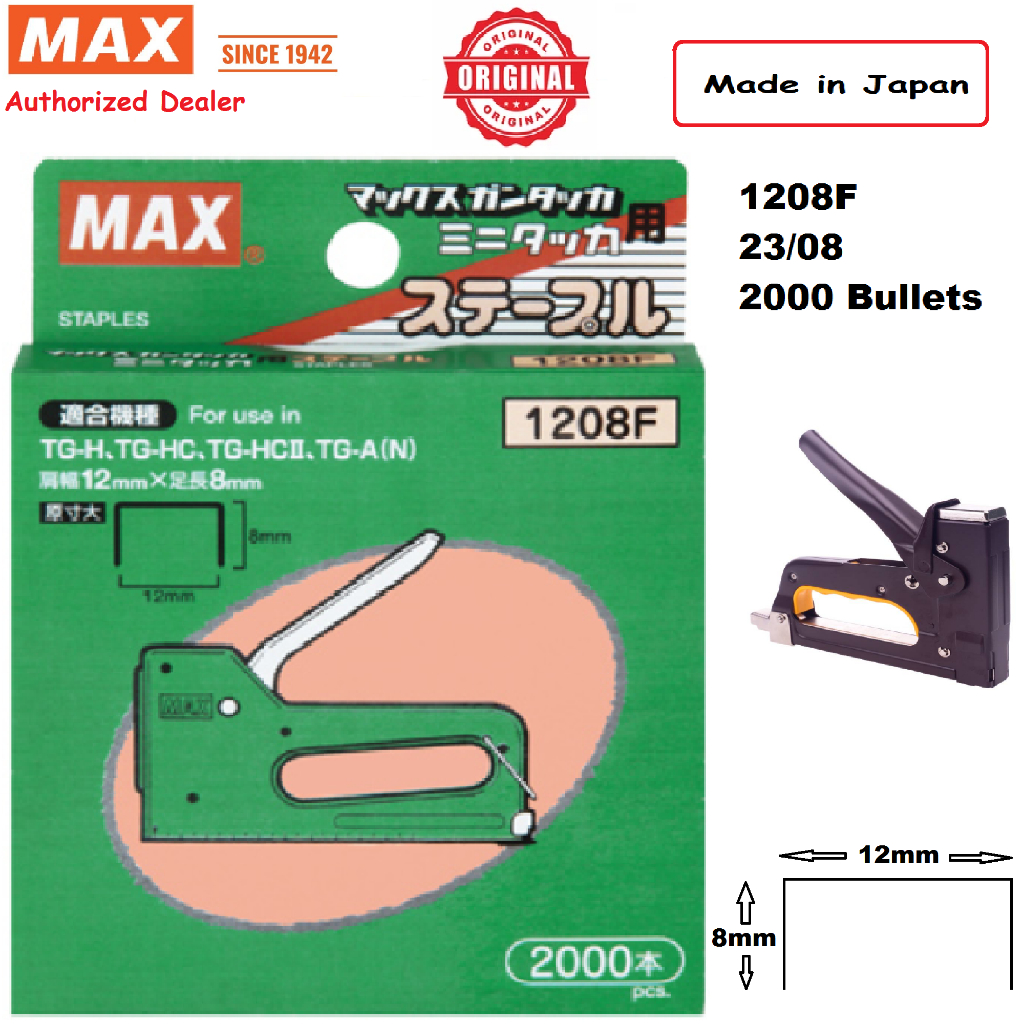 Max 1208F (23/8) Staples 2000’s (Original) Dawai Kokot Bullet Staples ...
