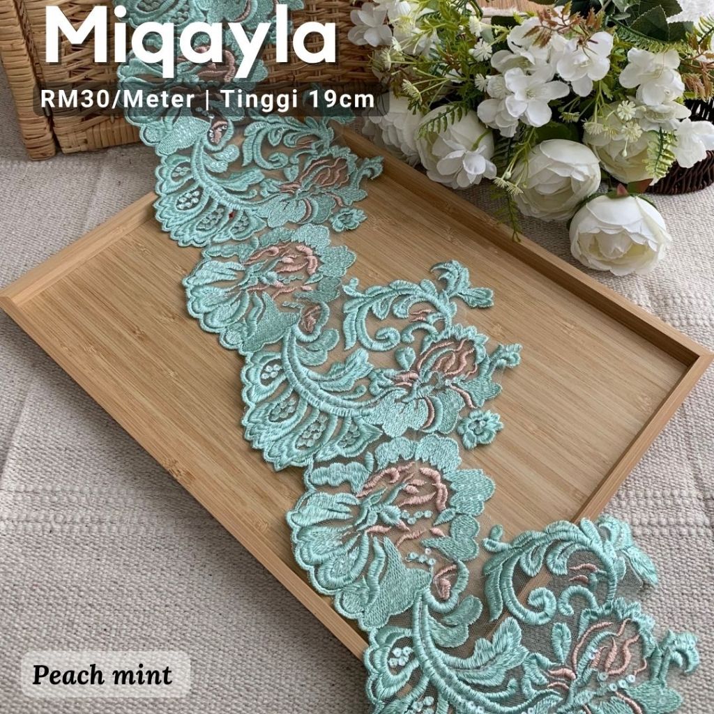 Border lace design baru sesuai untuk semua jenis pakaian miqayla border ...