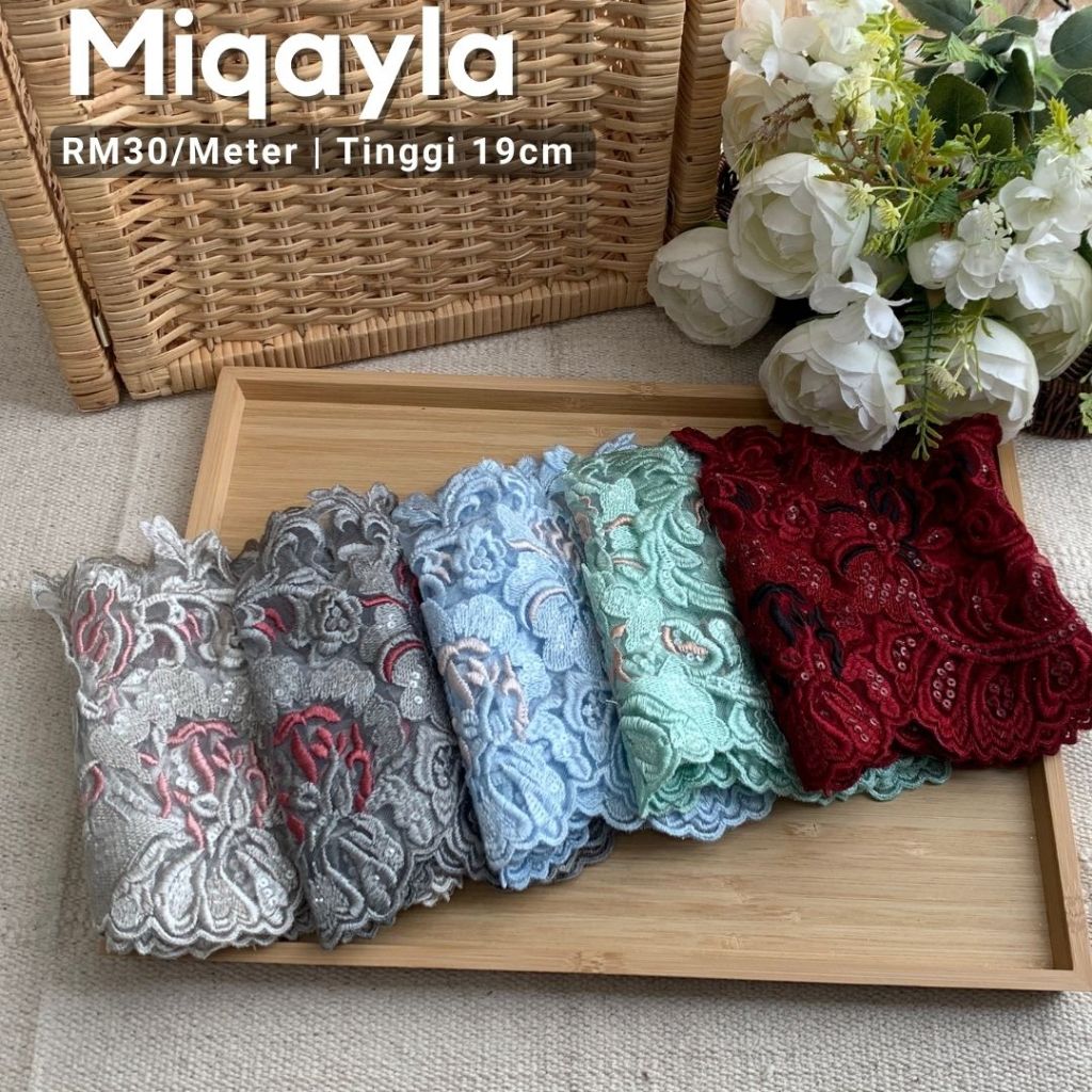 Border lace design baru sesuai untuk semua jenis pakaian miqayla border ...