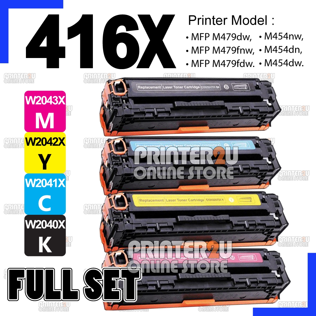 SET 416X W2040X W2041X W2040A HP416A Compatible To HP Laserjet Pro ...