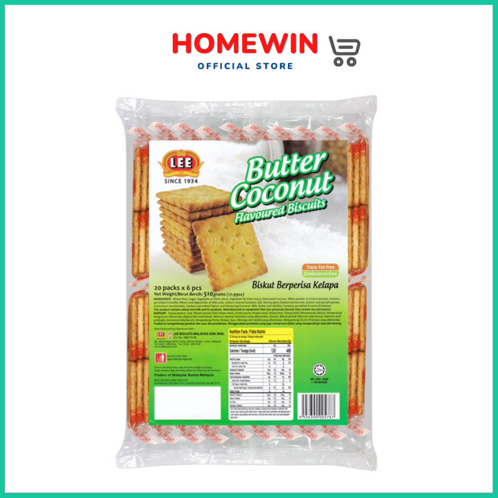 Lee Biscuits Butter Coconut (25.5g x 20 Packs) | Shopee Malaysia