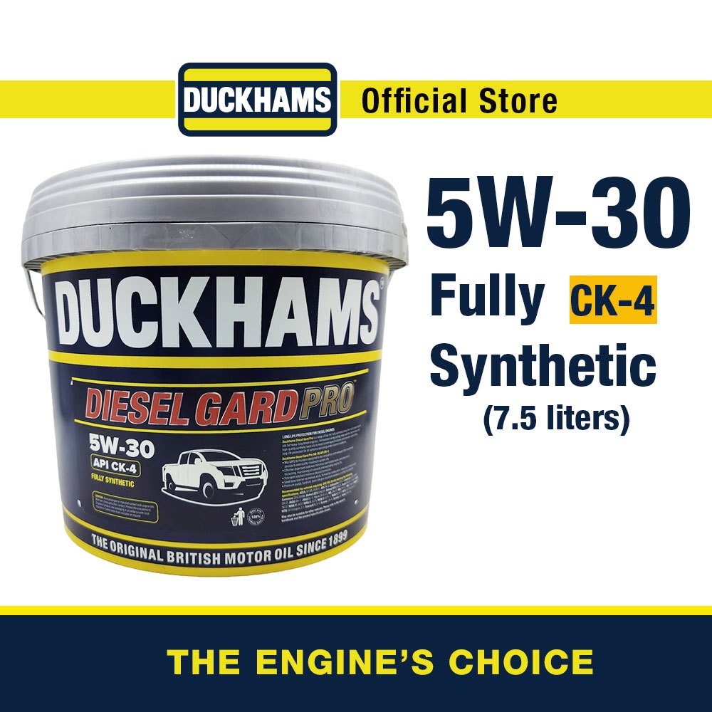 DUCKHAMS DIESEL GARD PRO 5W-30 CK4 (8 Liters) Fully Synthetic Diesel Engine Oil 5W30 | Shopee ...