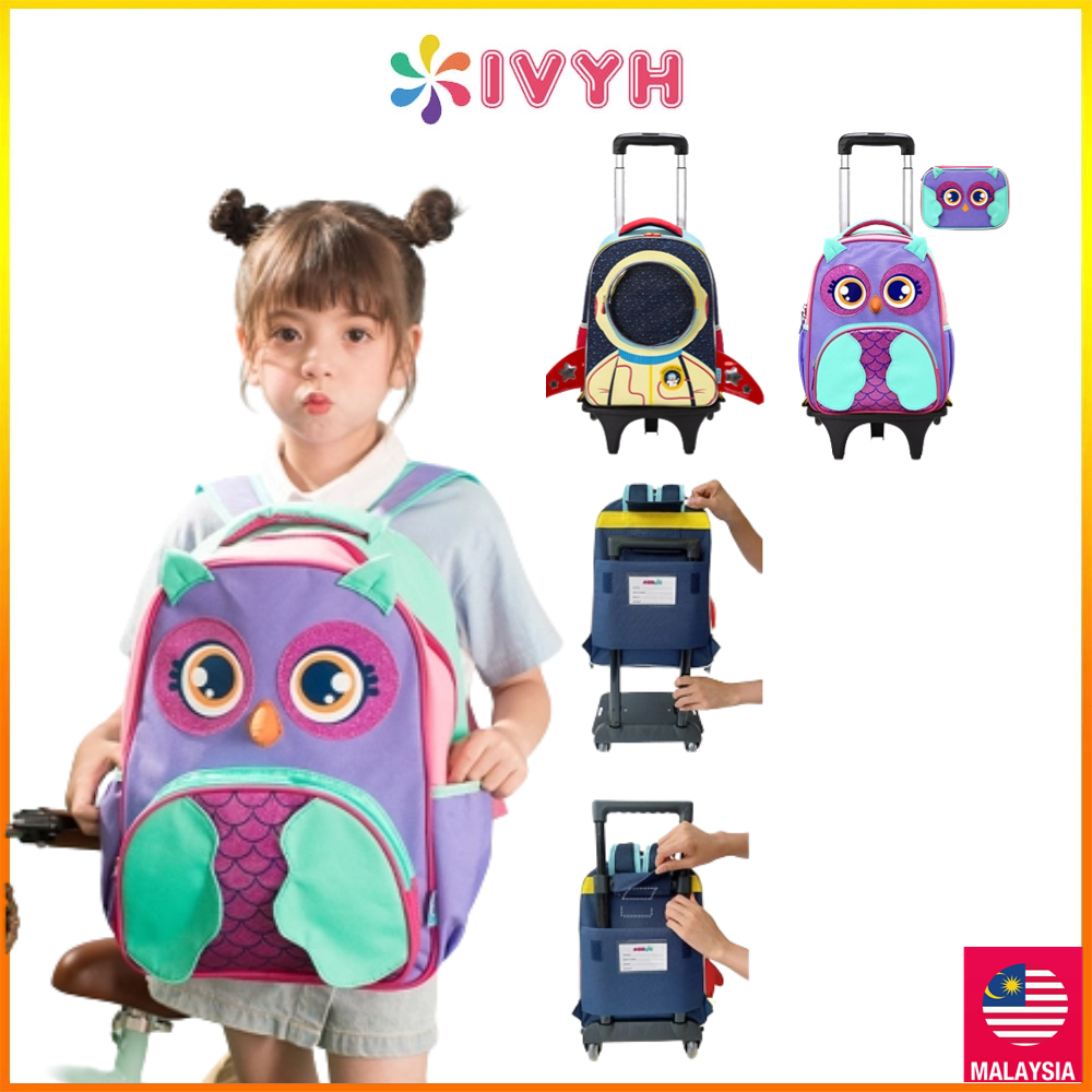 READY STOCK Ivyh Primary Schoolbag Trolley Bag School Backpack Kids ...