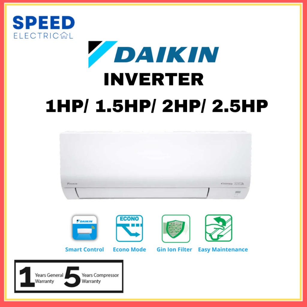 [SABAH ONLY] Daikin Inverter R32 Air Conditioner FTKF SERIES 1HP/ 1.5HP/ 2HP/ 2.5HP DAIKIN ...