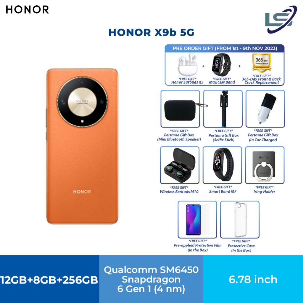 HONOR X9b 5G | 12GB+8GB+256GB | Ultra Bright Vivid Display | 5 Level Eye Protection | Shopee ...