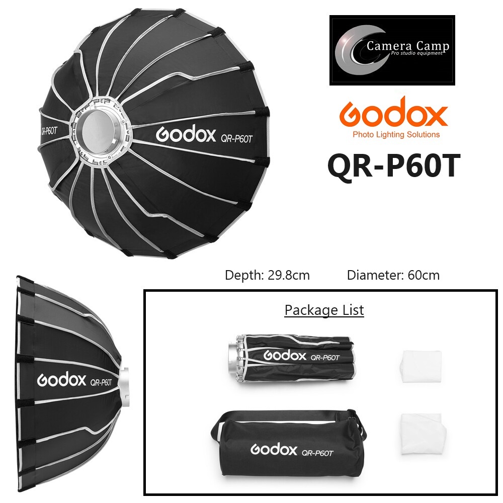 Godox QR-P60T QR-70T QR-90T QR-120T QR-150T Quick Release Parabolic ...