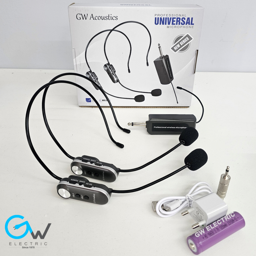 2X UHF Wireless Headset Microphone Mic For Surau / Masjid / Teachers ...