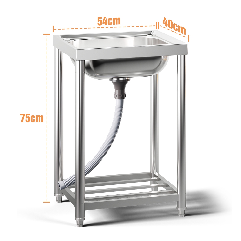 Kitchen Sink 304 Stainless Steel Single Sink With Bracket Simple Sink ...