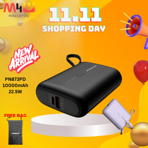 Pineng PN-873PD 22.5W Fast Carging With Built In Output Cable Type-C ...