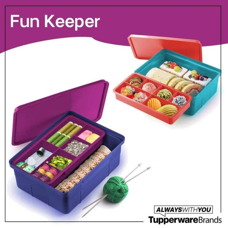 🔥READY STOCK🔥 Original Tupperware Fun Keeper 1.6L Lunch Box Sweet Box ...