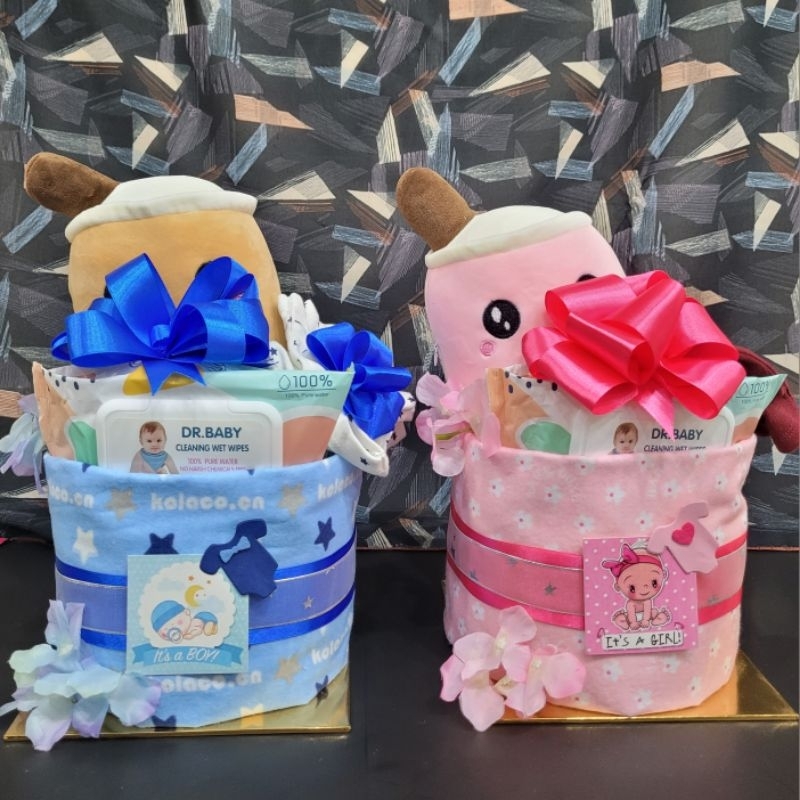 Diaper Cake Newborn Baby Gift Set Baby Girl Baby Boy Gift Set Hamper ...