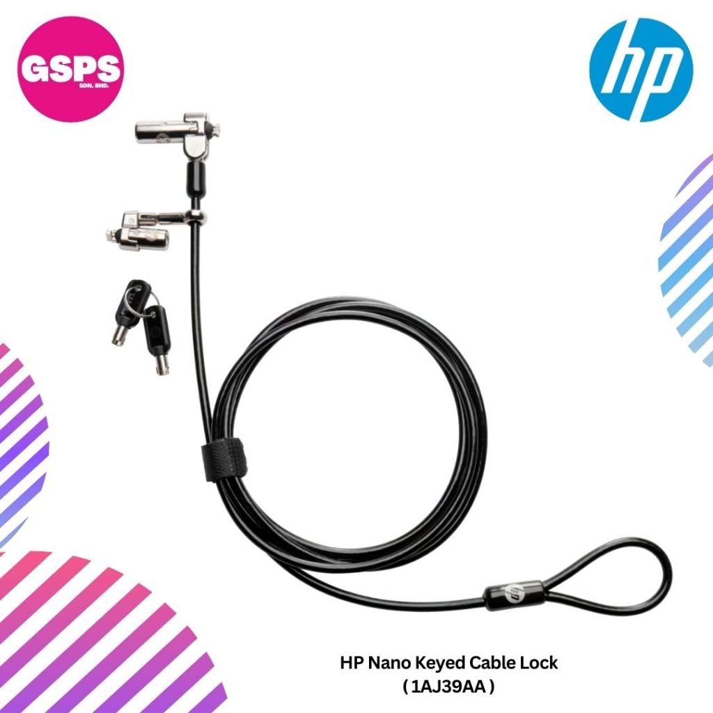 HP Nano Keyed Cable Lock ( 1AJ39AA ) | Shopee Malaysia