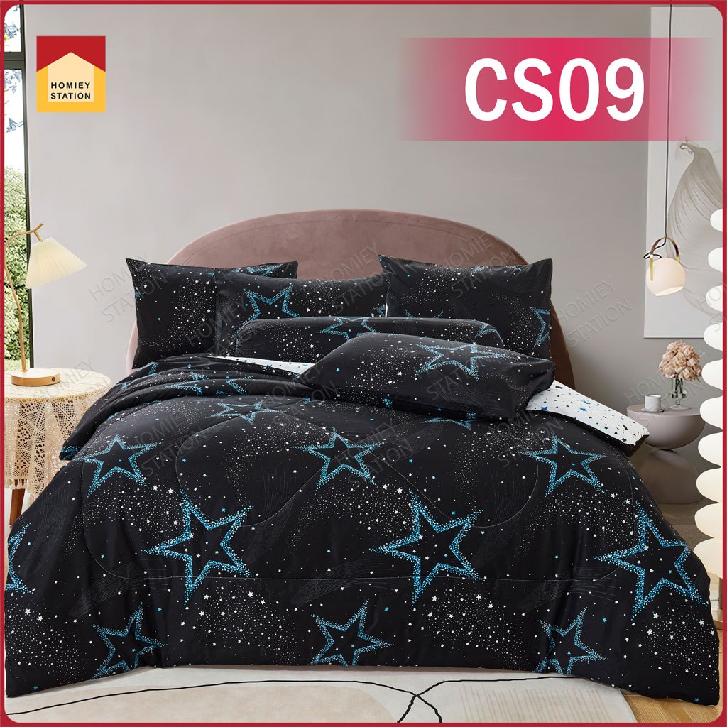 7IN1 Comforter Set Cadar with Selimut Bercorak Super Single/Queen/King ...