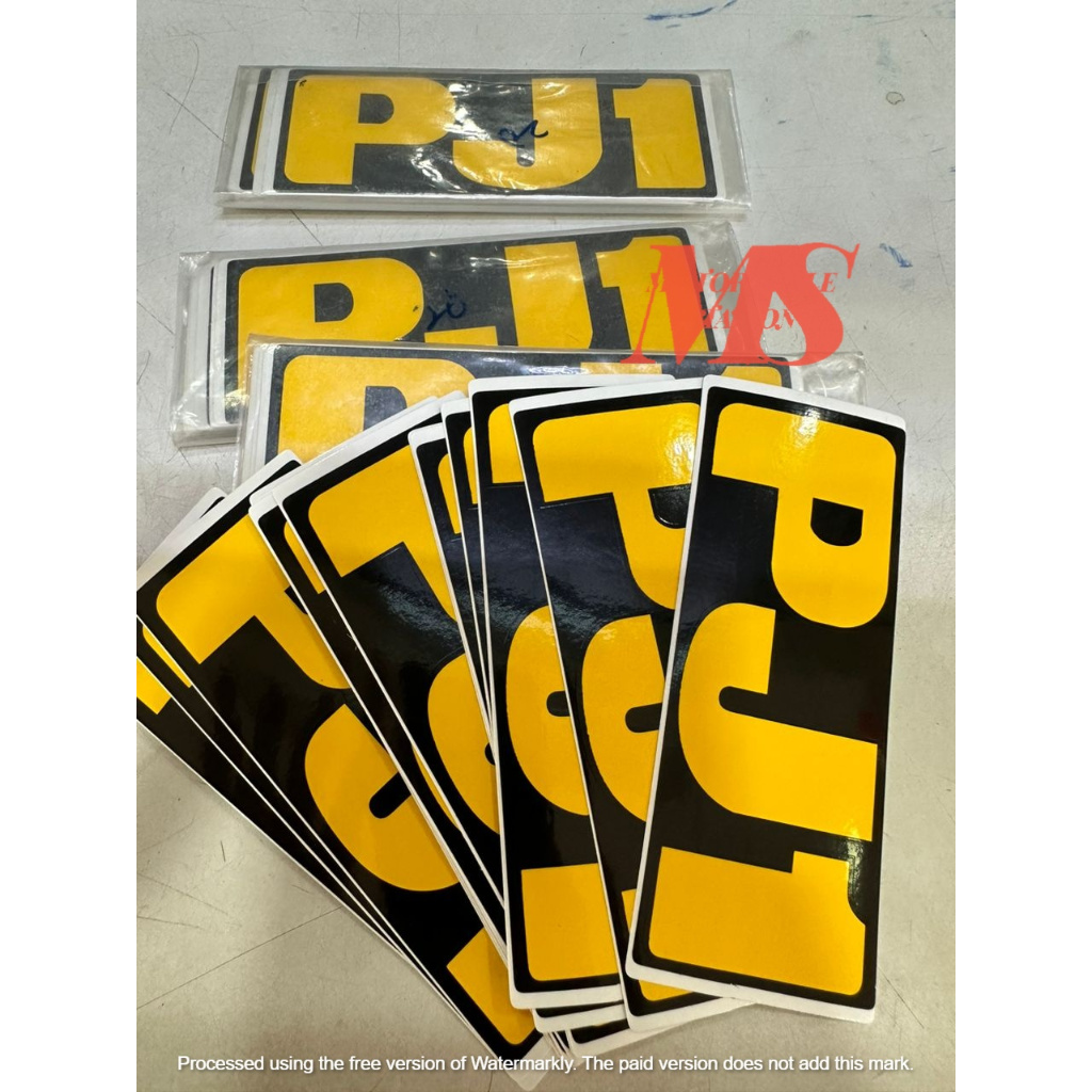 STICKER KUNING PJ1 ORIGINAL DARI KILANG MFORCE | Shopee Malaysia