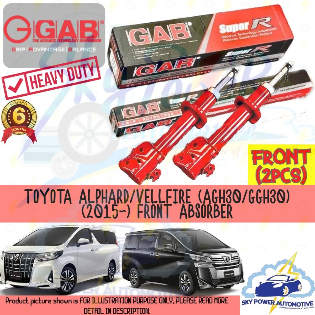 TOYOTA ALPHARD / VELLFIRE AGH30 / GGH30 (2015~) GAB SUPER R SPORT PREMIUM HEAVY DUTY GAS SHOCK ...