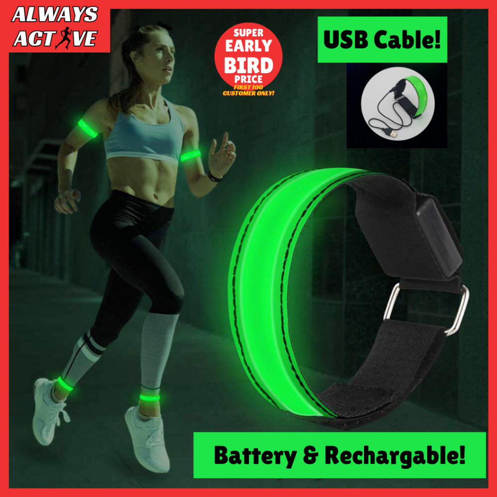 [FREE USB CABLE] Running LED Light Armband Jogging Light LED Running ...