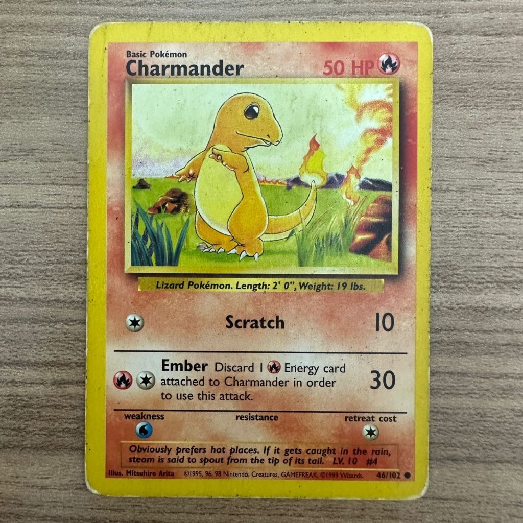 Charmander 46/102 Pokemon Base Set 1999 [Vintage] [Pokemon 151 ...