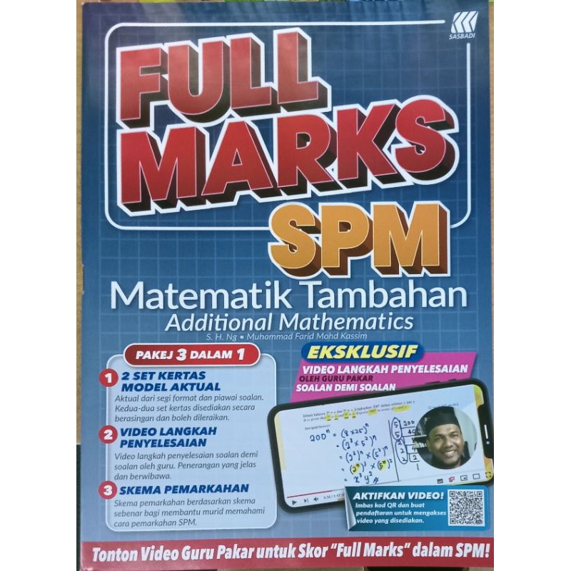 FULL MARKS SPM MATEMATIK TAMBAHAN DWIBAHASA | Shopee Malaysia