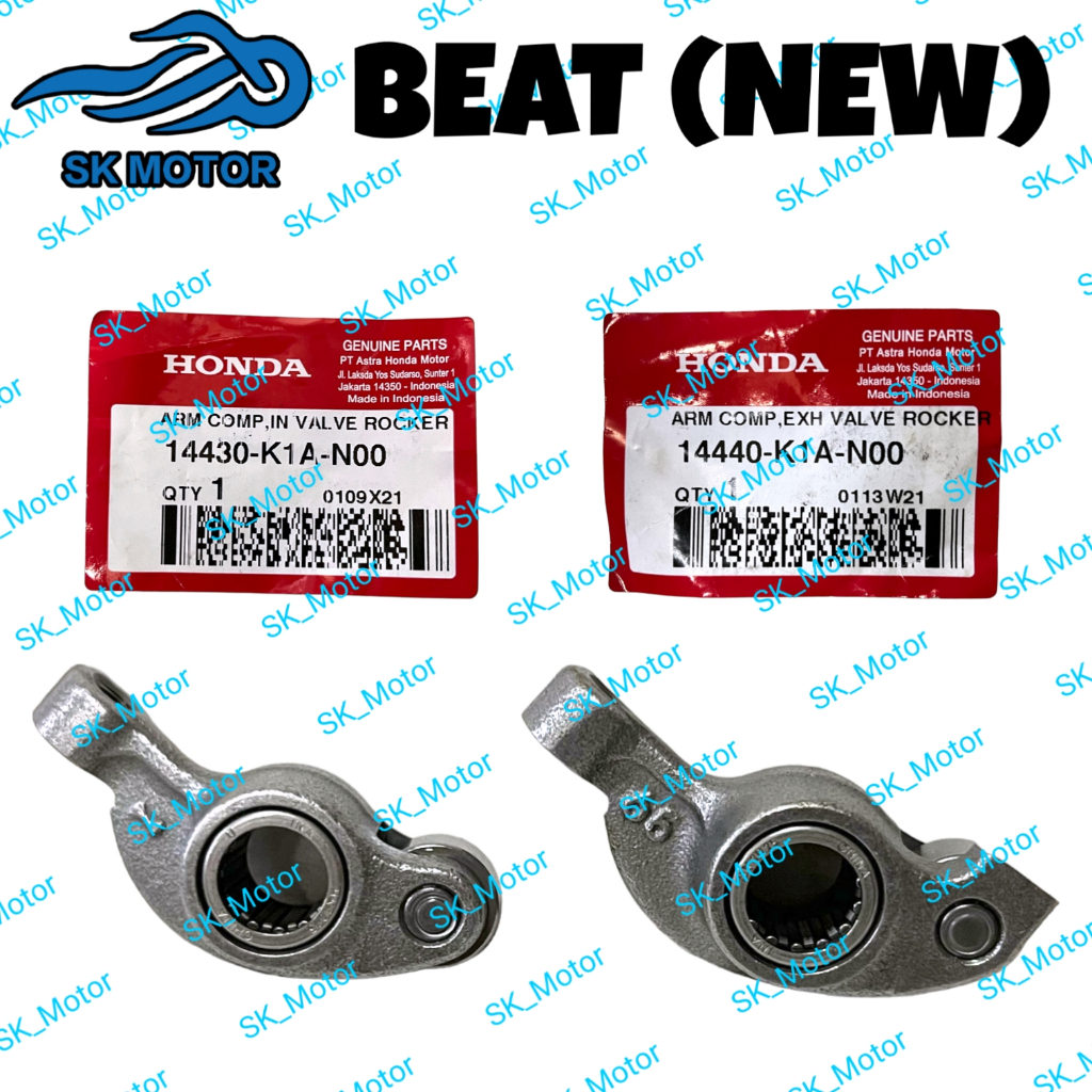 Honda BEAT 110 FI V2 New Original Intake Exhaust IN EX Valve Rocker Arm ...