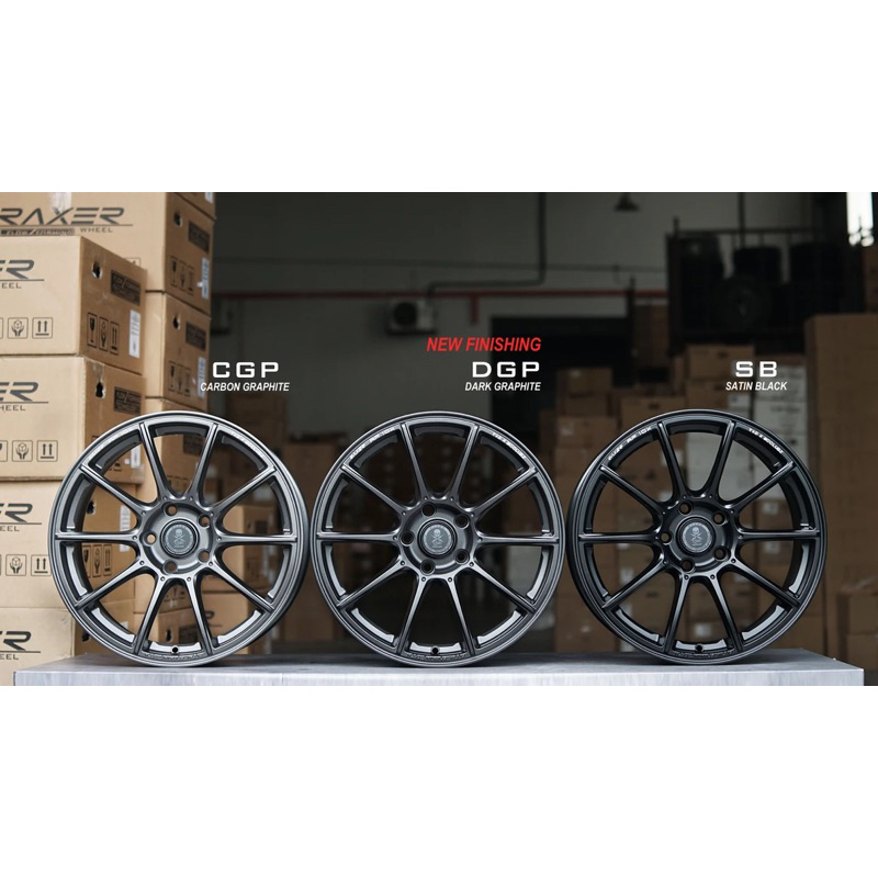 Original Raxer Wheels Racepulse RP10X 17”18”flow forming with multiple spec and 2 finishing with ...