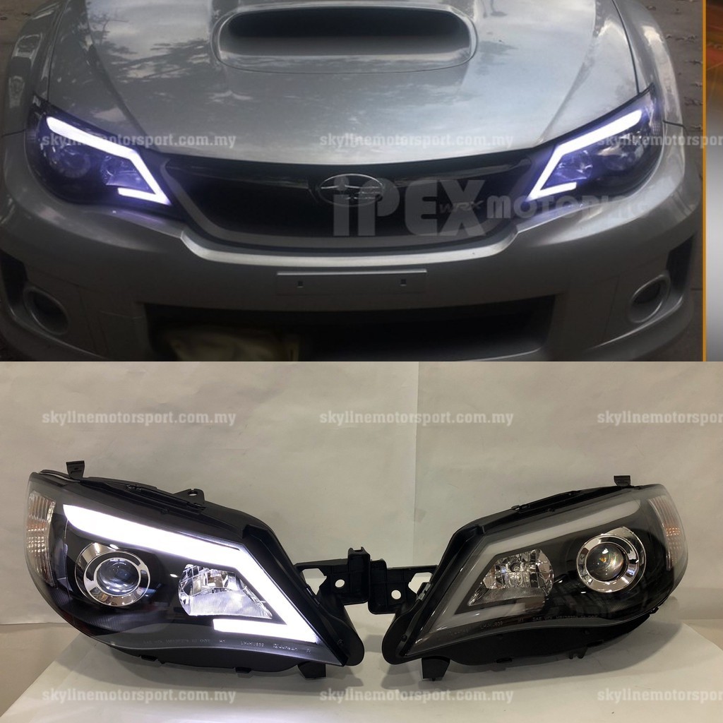 Subaru Impreza WRX STI GRF GRB Head Lamp Projector DRL Led 100% Taiwan ...