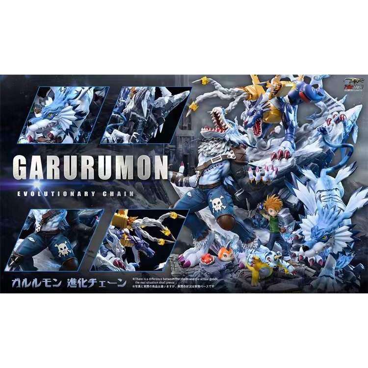 T-Rex Studio - Garurumon Evolution Digimon Resin Statue GK Anime Figure ...