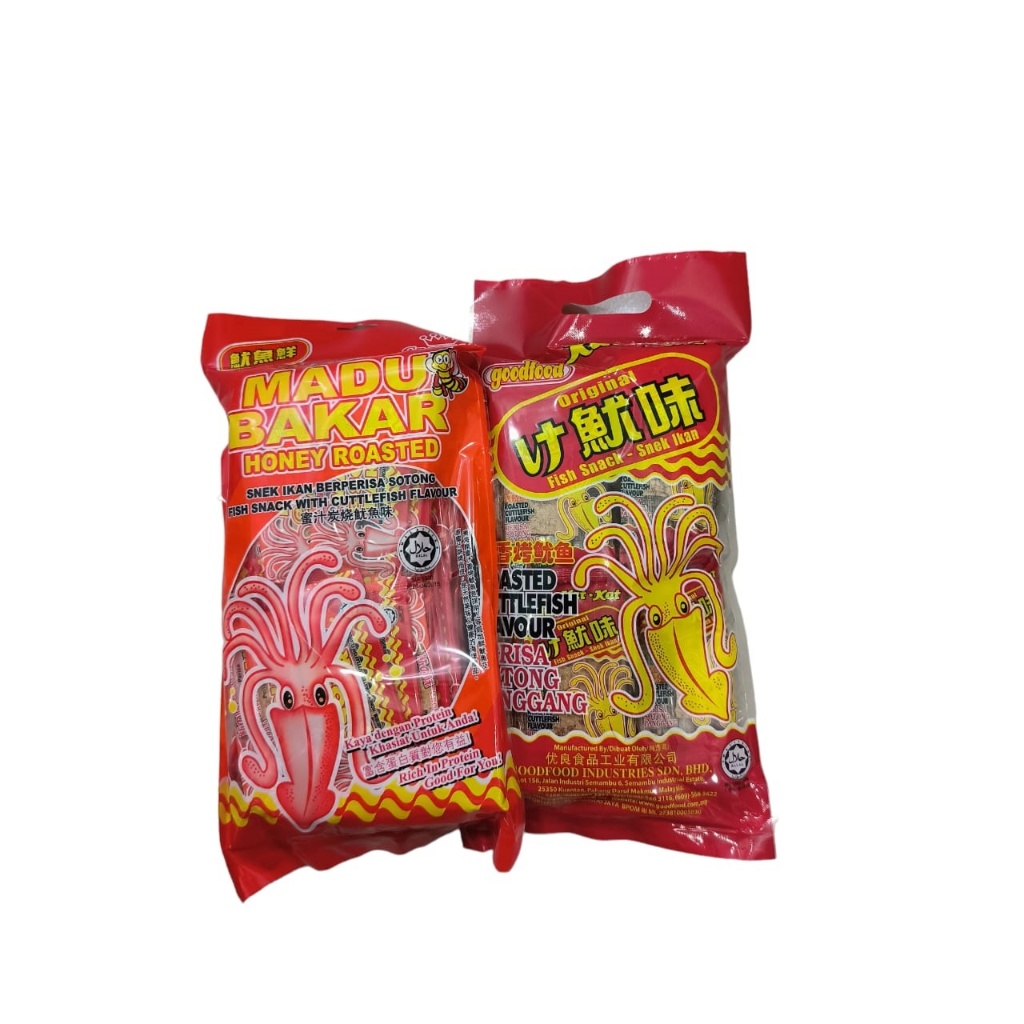 Original Fish Snack Roasted Cuttlefish Flavours Original / Honey (210g ...