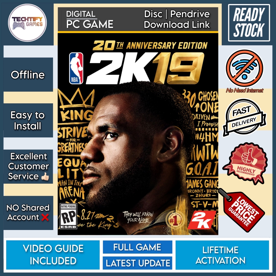 [PC Game] NBA 2K19 20th Anniversary Edition - Offline [Disc | Pendrive | Download Link] | Shopee ...