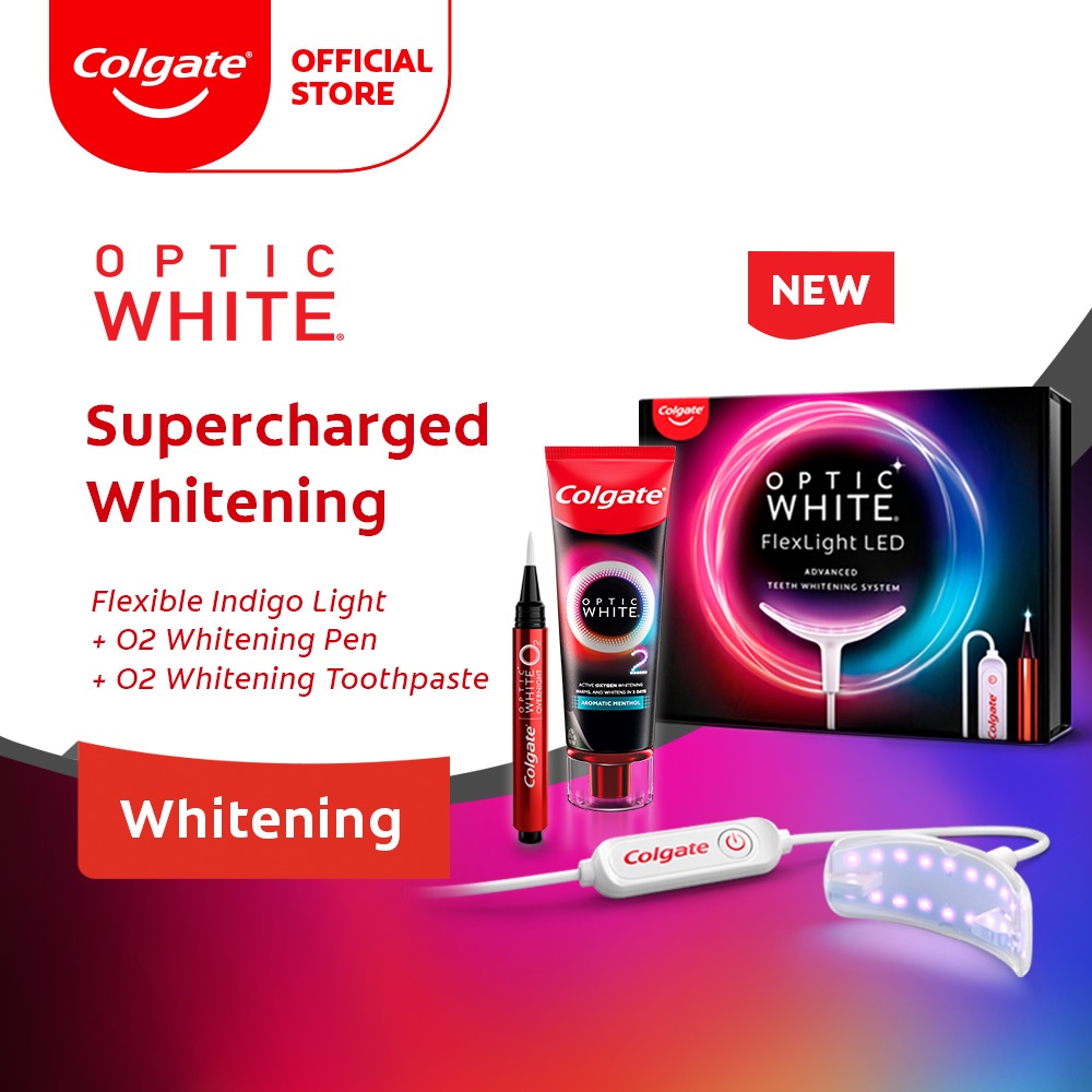 [Dday only] Colgate Optic White FlexLight LED Advanced Teeth Whitening ...