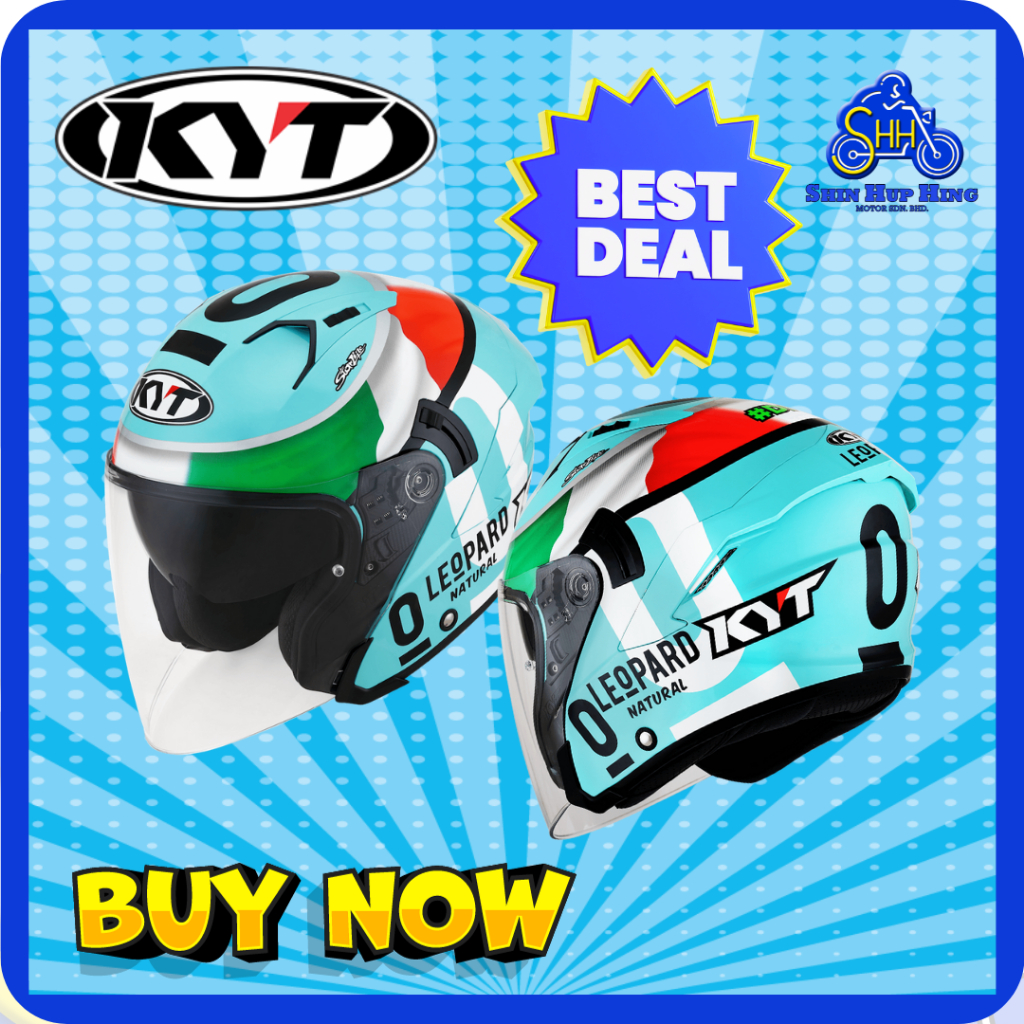 [ KYT ] KYT HELMET ORIGINAL OPEN FACE NFJ DENNIS FOGGIA LEOPARD REPLICA ...