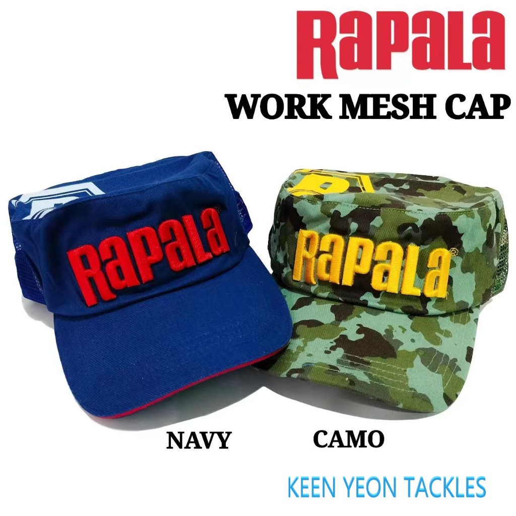 RAPALA WORK MESH FISHING CAP SERIES ( CAMO/ NAVY ) | Shopee Malaysia