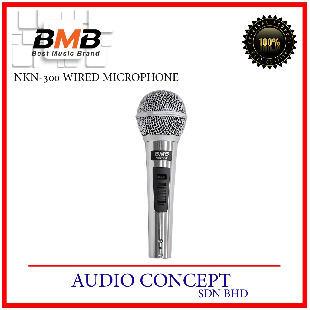 BMB NKN-300 Wired Microphone With Mic Cable (Genuine) | Shopee Malaysia