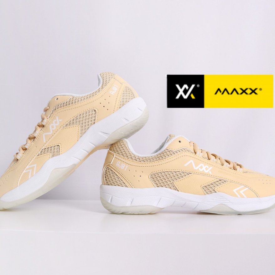 MAXX Sport badminton Shoes AJ01 (BEIGE/ RED) | Shopee Malaysia