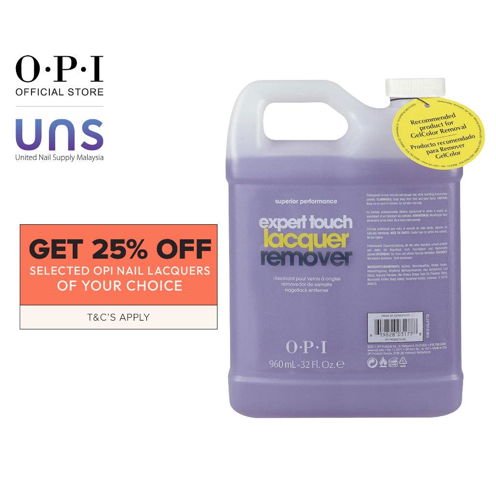 OPI Nail Polish Remover Expert Touch Lacquer Remover (960ml) AL417 ...