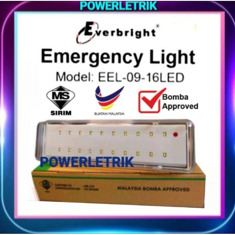 EVERBRIGHT EEL-09-8 LED/ EEL-09-16 LED SURFACE TYPE EMERGENCY LIGHT ...