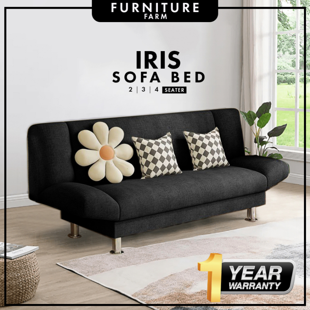 F&F : Iris Foldable Sofa Bed / Sofa Lipat /sofa murah/2 Seater Sofa/3 ...