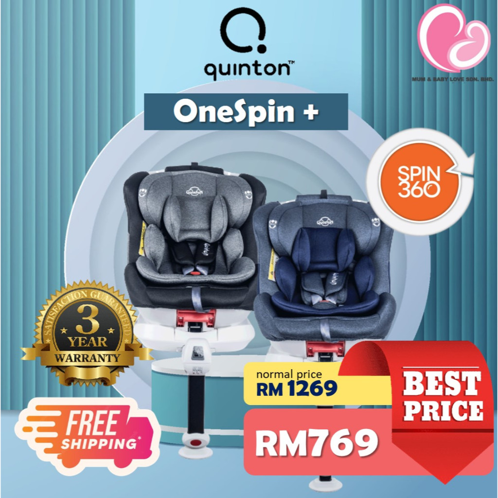 FREE SHIPPING Quinton Onespin 360 Safety Car Seat Baby with Isofix/ i ...