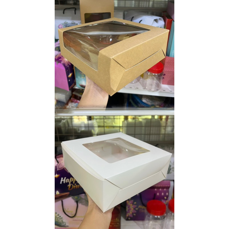 CAKE BOX WINDOW kotak kek 蛋糕盒 burnt cheese cake box | Shopee Malaysia