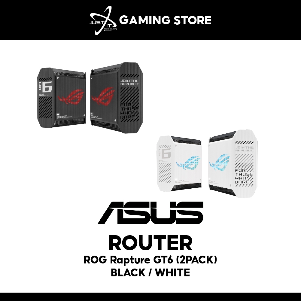 ASUS ROG Rapture GT6 (2PACK) AX10000 TRI-BAND WIFI 6 MESH ROUTER ...