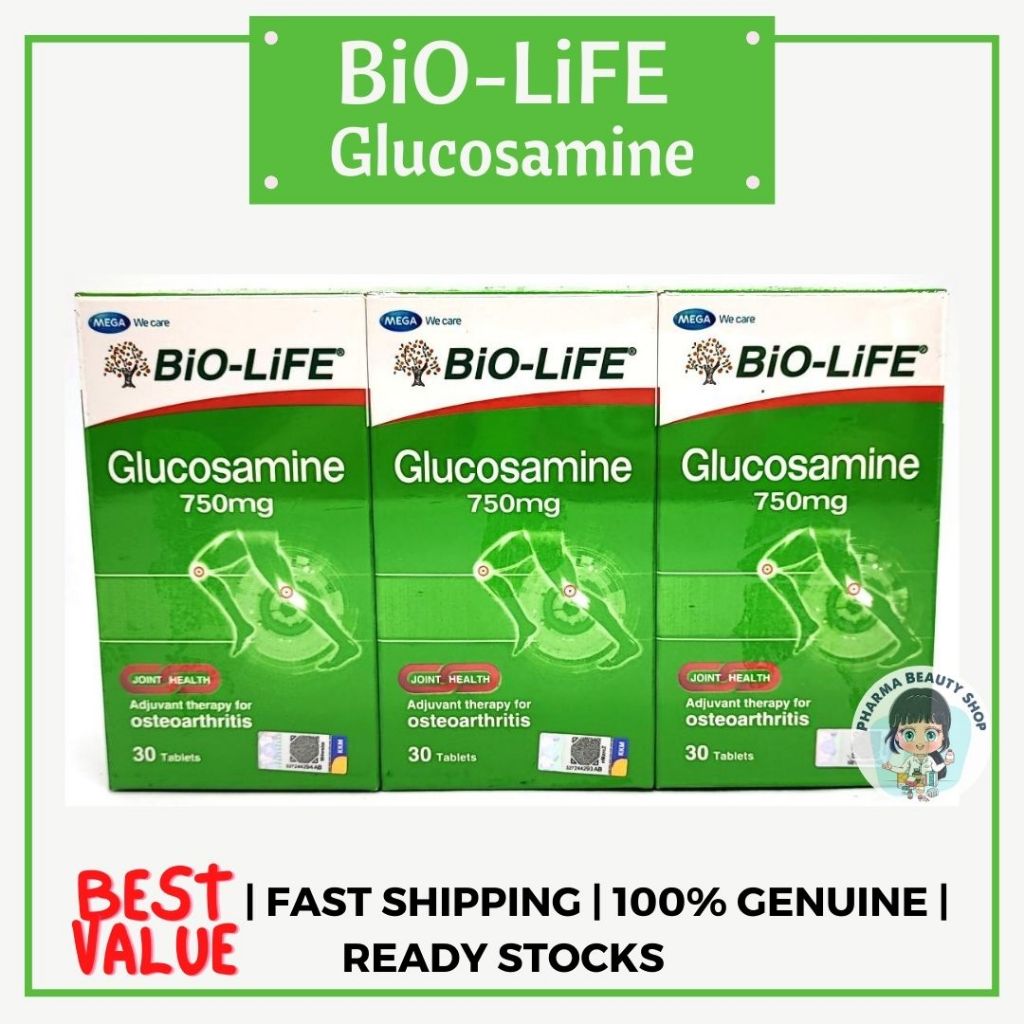 BiO-LiFE Glucosamine 750mg 3 x 30 tablets (For Joint Health) | Shopee ...