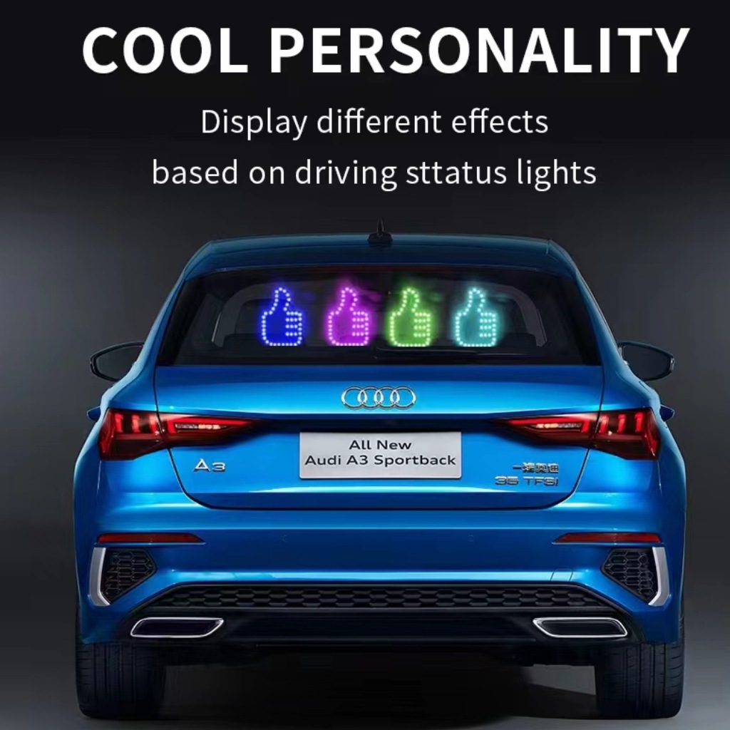 Car Led Light Middle Finger Light Funny Road Rage Signs Led Display On ...
