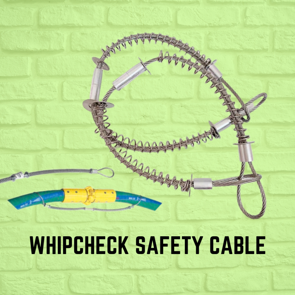 WHIPCHECK SAFETY CABLE FOR PNEUMATIC HOSE AIR HOSE STANDBY SAFETY FOR HOSE FAILURE SAFETY WIRE ...