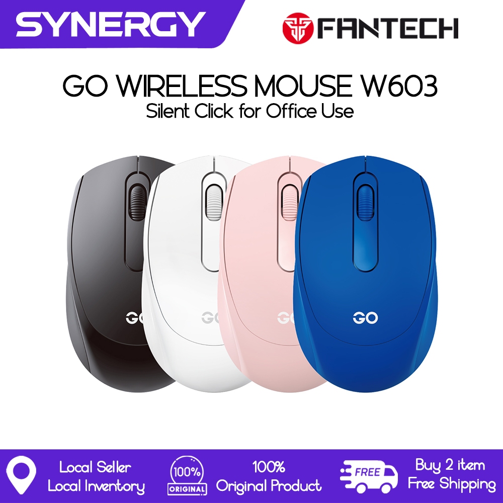 Fantech Wireless Mouse GO W603 Silent Click with 2.4GHz Wireless Connection, Suitable for Office ...